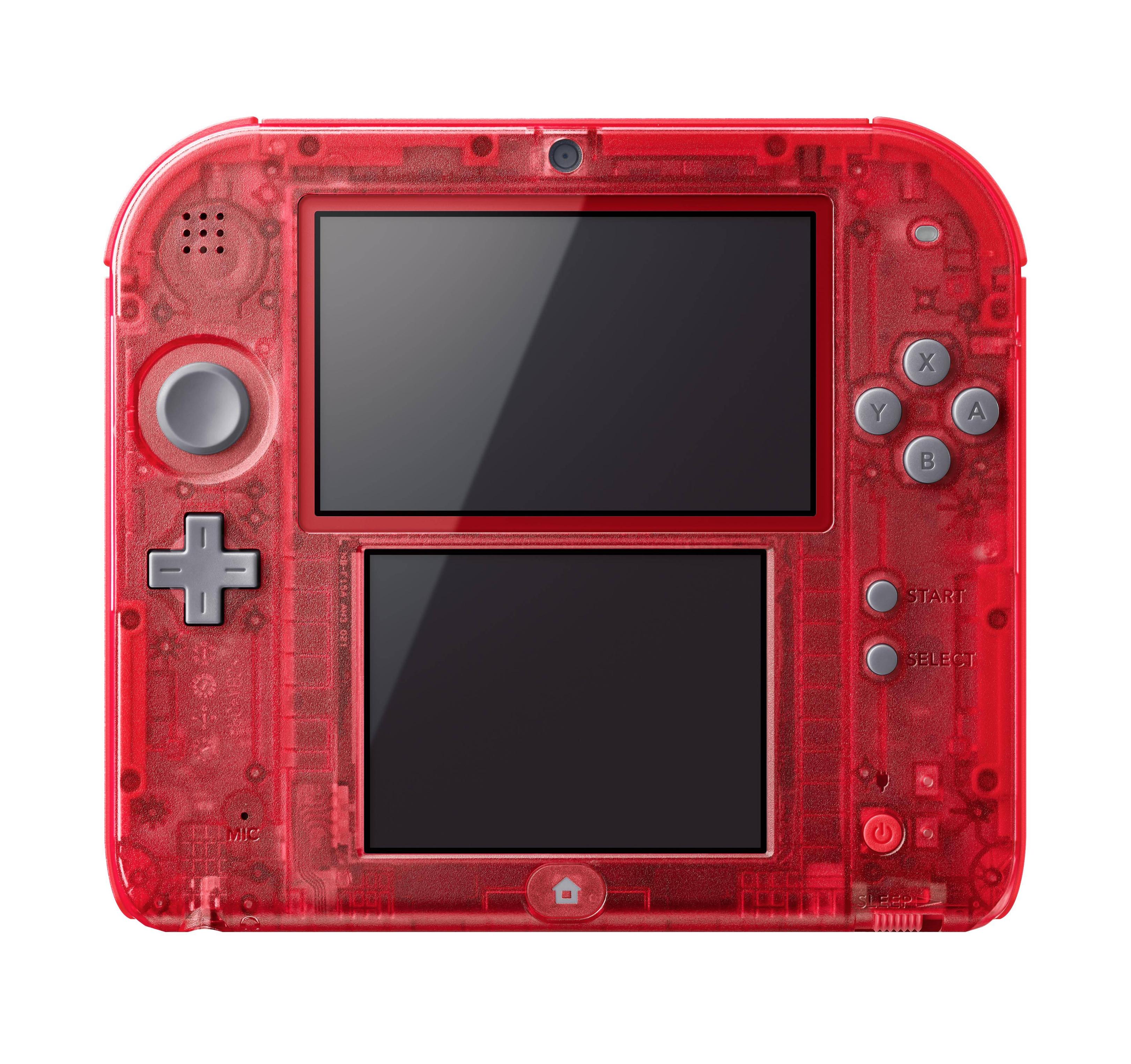 Here’s A Closer Look At The Red & Blue Transparent 2DS - My Nintendo News