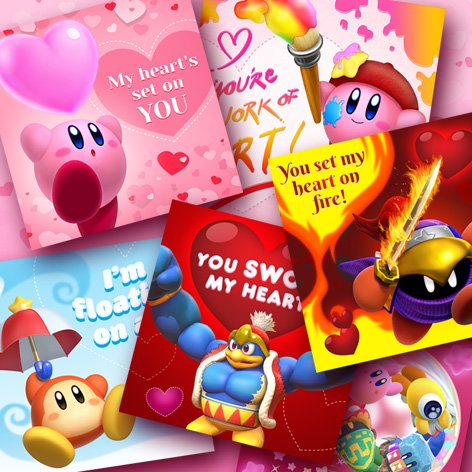 Nintendo Releases Official Valentine’s Day Cards For Kirby Star Allies ...